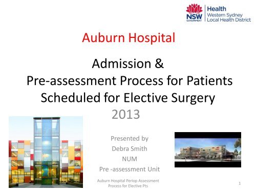 Admission and Pre-assessment process for patients ... - ARCHI