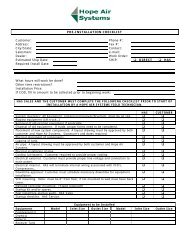 Pre-Installation Checklist - Firewall Systems