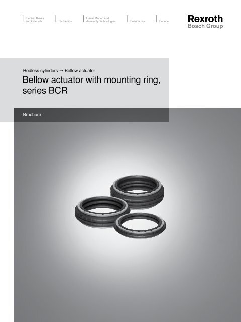 Bellow actuator with mounting ring, series BCR - Rexroth