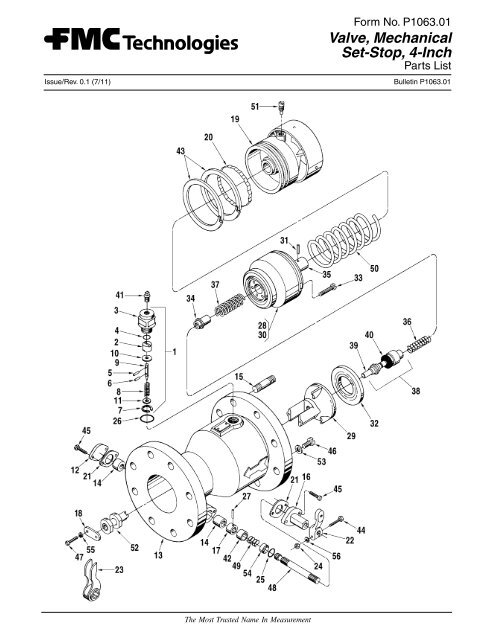 Valve, Mechanical Set-Stop, 4-Inch - Measurement Solutions