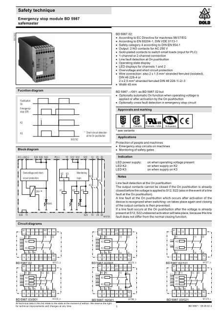 Emergency stop module BD 5987 - ELTRON