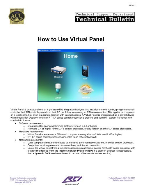 How to Use Virtual Panel - vivateq