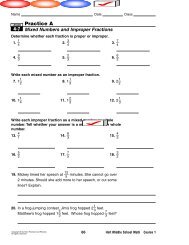 Mixed Numbers and Improper Fractions