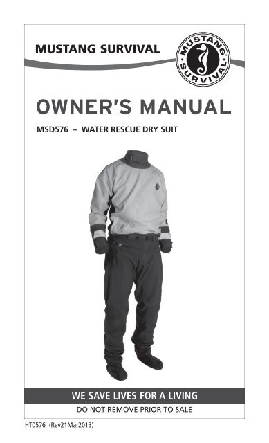 MSD576 â water reScue Dry Suit - Mustang Survival
