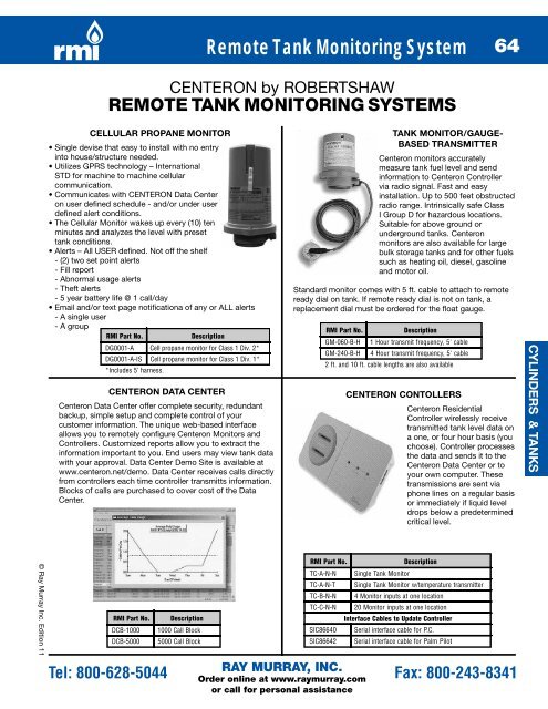 Remote Tank Monitoring System - Ray Murray Inc.