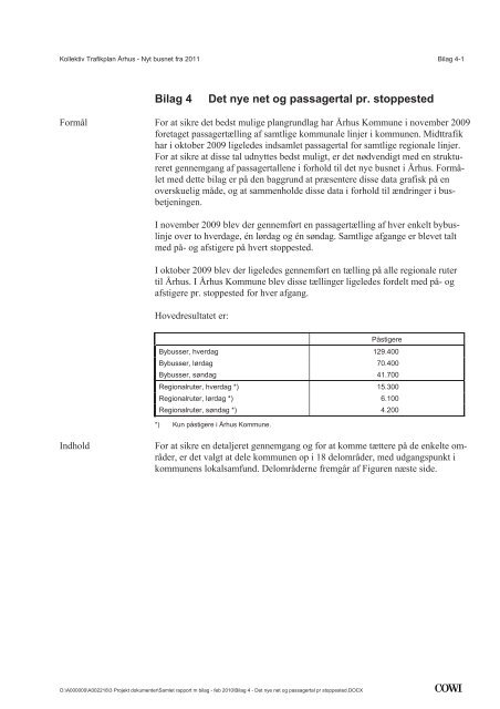 Bilag 4 Det nye net og passagertal pr. stoppested - Velkommen til ...
