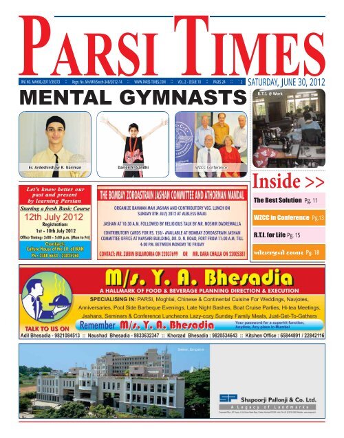 SATURDAY, JUNE 30, 2012 - Parsi Times