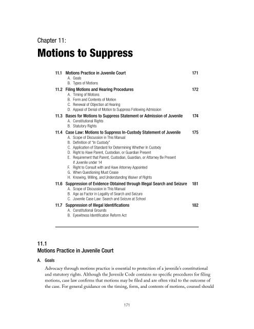 Chapter 11: Motions to Suppress