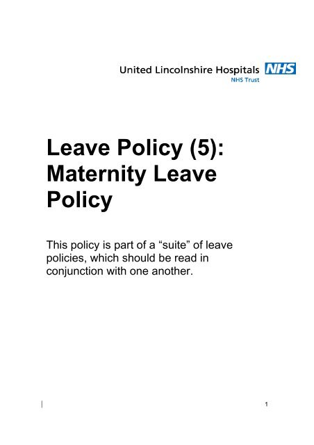 Leave Policy (5) - United Lincolnshire Hospitals NHS Trust