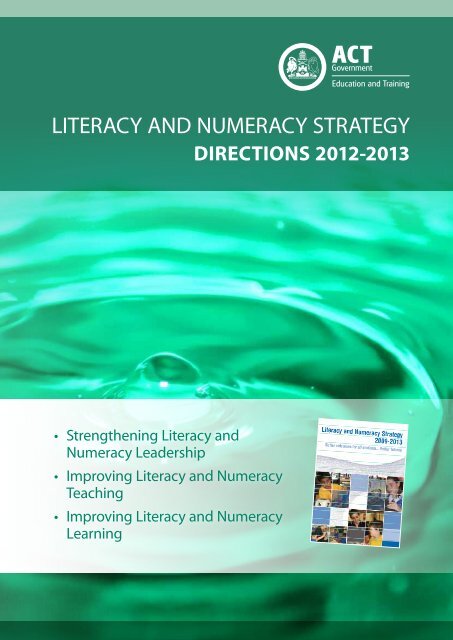Literacy Numeracy Strategy Directions 2012-2013 - Education and ...
