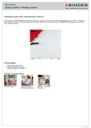 Data sheet (PDF) - BINDER