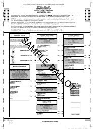 Ballot Sample - Floyd County Indiana - State of Indiana