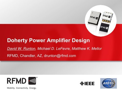 Doherty Power Amplifier Design - RF Micro Devices