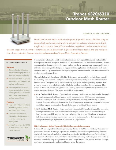 Tropos 6320 Datasheet - Sigma Wireless