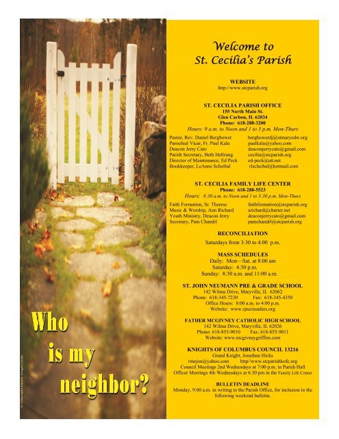 Welcome to St. Cecilia's Parish - St. Cecilia's Catholic Church