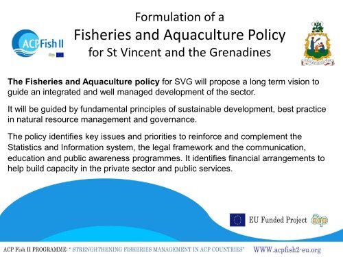 Fisheries and Aquaculture Policy - ACP Fish II