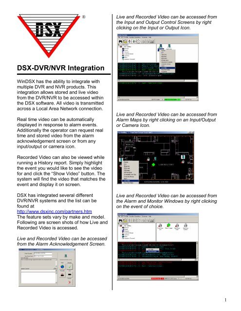 DSX-DVR/NVR Integration - DSX Access Systems, Inc.