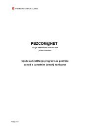 Upute za instalaciju - PBZCOM@NET - Privredna banka Zagreb