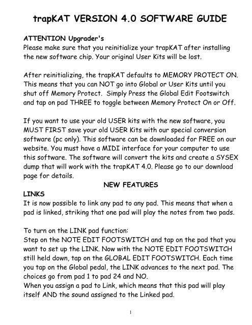 trapKAT VERSION 4 - Alternate Mode