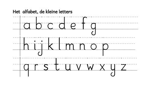 Script Alfabet Hoofdletters En Kleine Letters