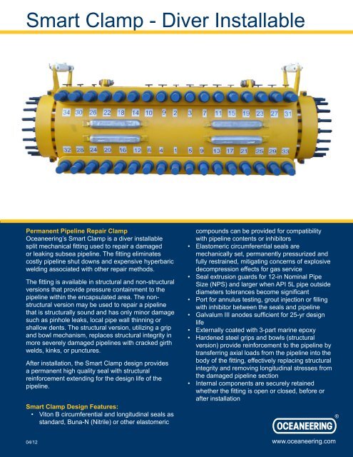 Smart Clamp - Diver Installable - Oceaneering