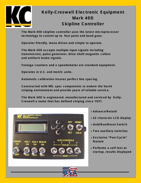 KC-Mark 40D Brochure - Kelly-Creswell