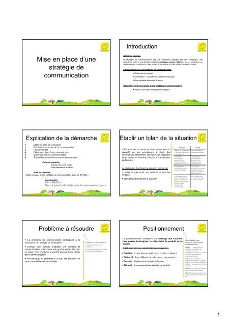 Mise en place d'une stratÃ©gie de communication - Ascomade