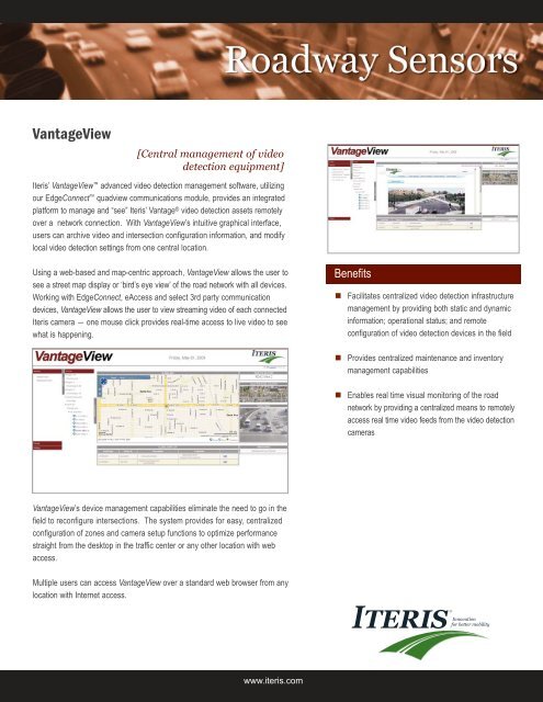 Iteris VantageView - Interprovincial Traffic Services