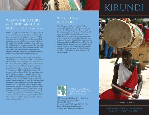 KirUNDI - National African Language Resource Center