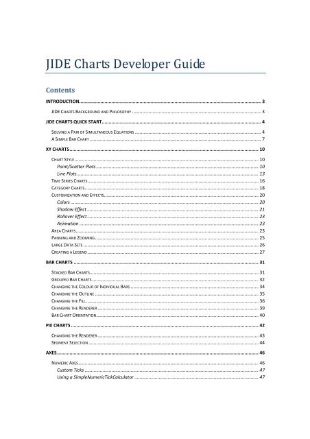 JIDE Charts Developer Guide - JIDE Software