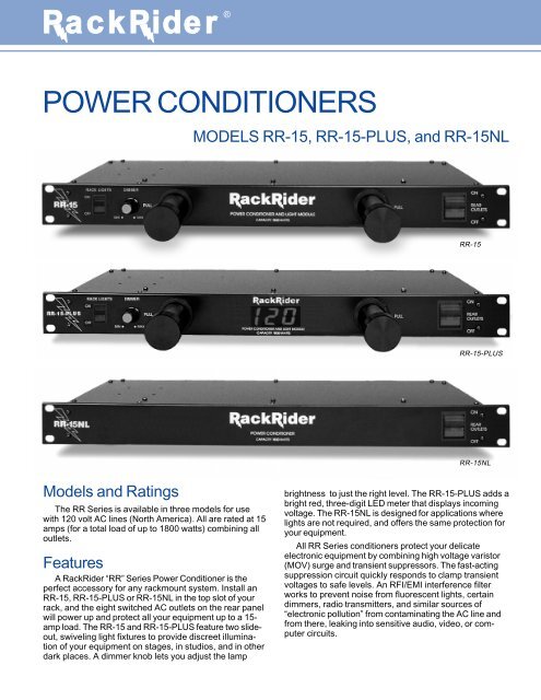 Datasheet - Furman Sound