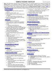 Sample Expanded Oceanic Checklist