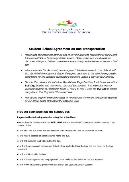 Student-School Agreement