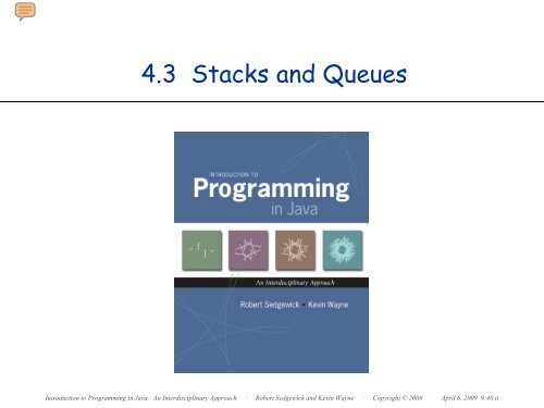 4.3 Stacks and Queues