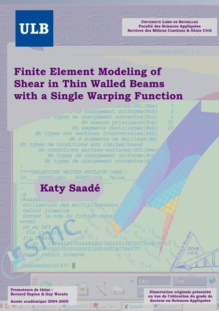 Finite Element Modeling of Shear in Thin Walled Beams with a ...