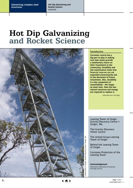 Hot Dip Galvanizing and Rocket Science - hdgasa
