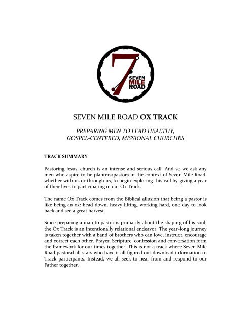 SEVEN MILE ROAD OX TRACK