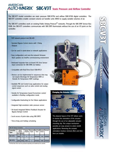 SBC-V3T - American Auto-Matrix
