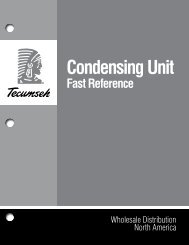 Condenser Specification Sheets