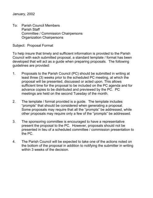 Church Proposal Template