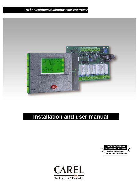 carel aria.pdf - HVAC and Refrigeration Information Links