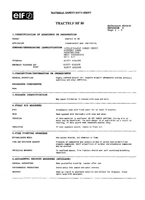 TRACTELF BF 80