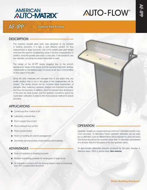 PDF Datasheet - American Auto-Matrix