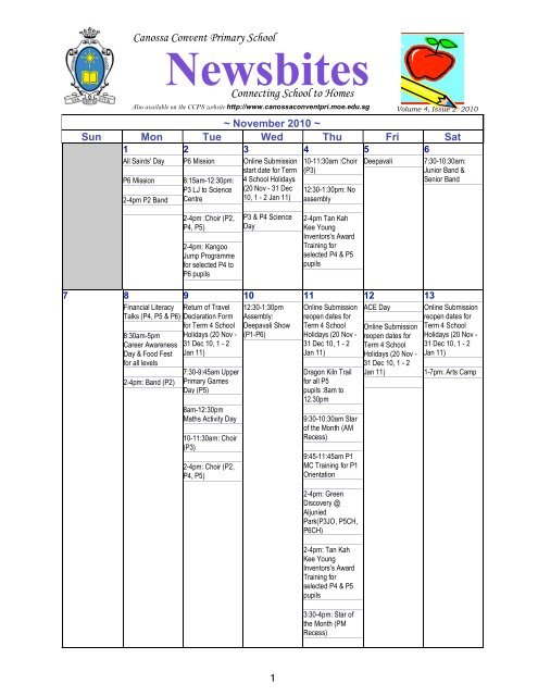 Nov - Canossa Convent Primary School