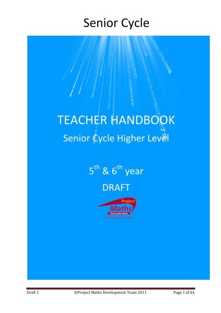 Lesson Idea LCHL.5 - Project Maths