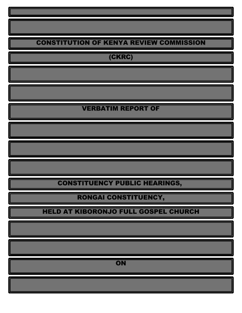 constitution of kenya review commission (ckrc ... - ConstitutionNet