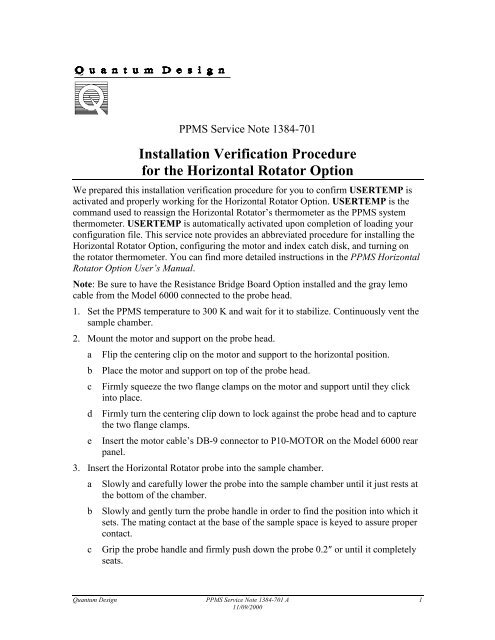 Investigation Design And Implementation Rotating Equipment Verification