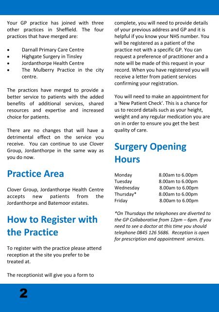 Your GP practice has join