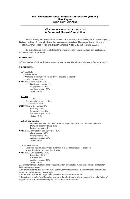 guidelines - DepEd Naga City