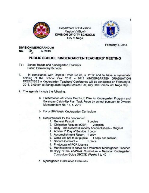 City of Mega "" - DepEd Naga City